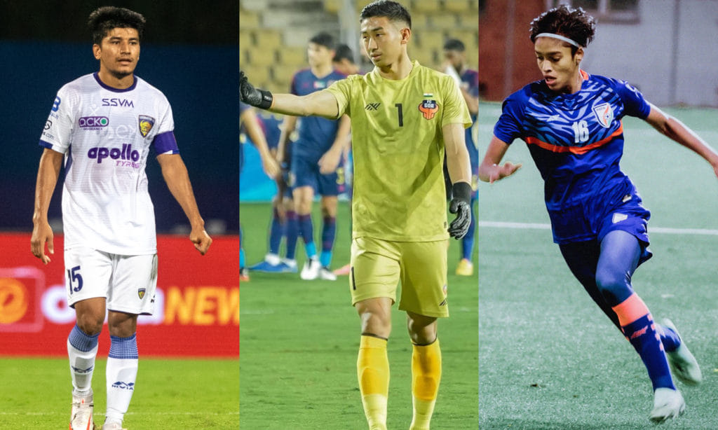 Who were the five best-performing Indian footballers in 2021?