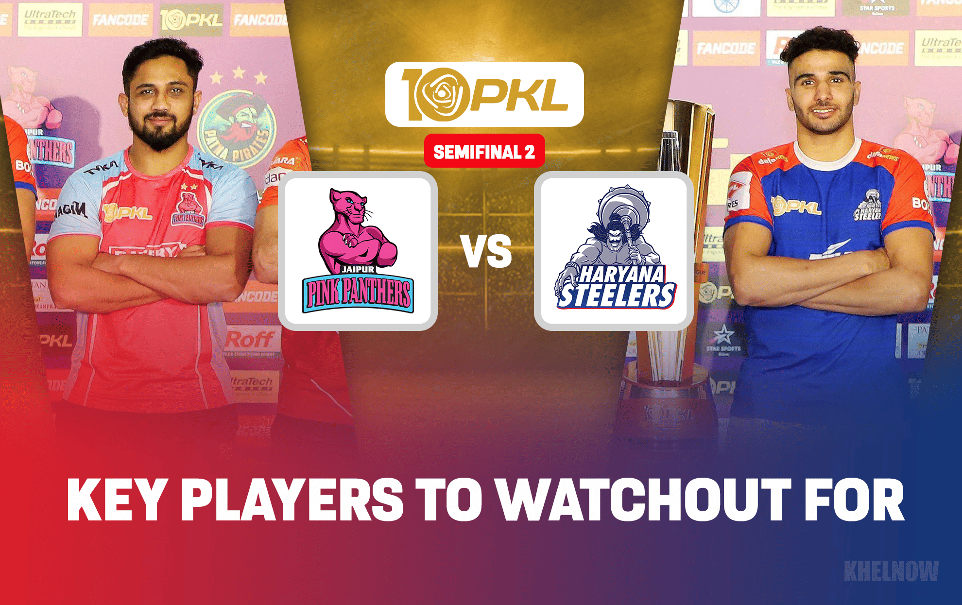 PKL 10 Semifinal 2: Players to watch out for in Jaipur Pink Panthers vs Haryana Steelers