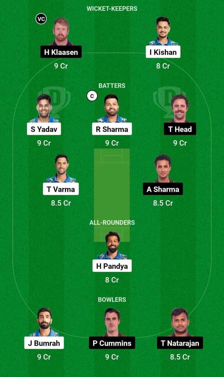 MI vs SRH Dream11 Prediction Today Match 55 IPL 2024