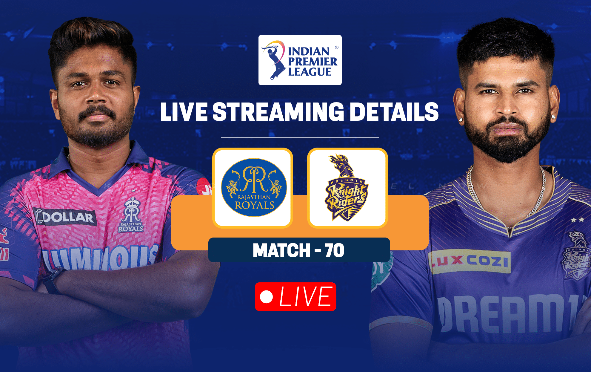 RR vs KKR: Live streaming details, when and where to watch match 70 of ... RR vs KKR: Live streaming details, when and where to watch match 70 of ...