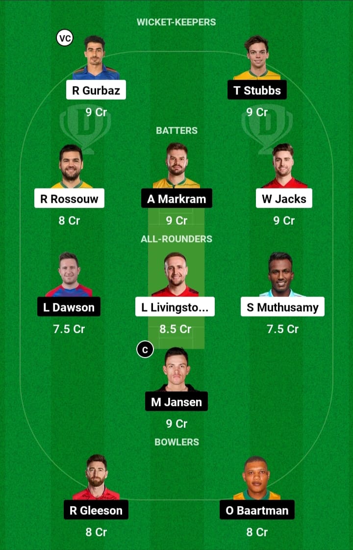 PC vs SEC Dream11 Prediction Today Match 7 SA20 League 2025