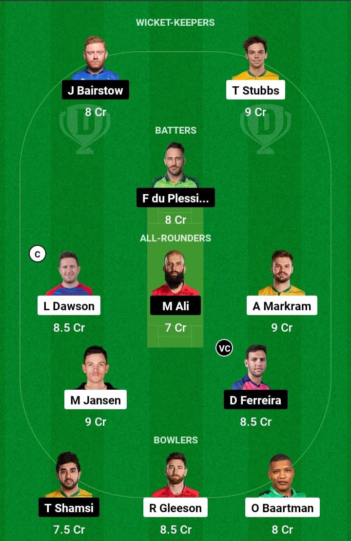 SEC vs JSK Dream11 Prediction Today Match 19 SA20 2025