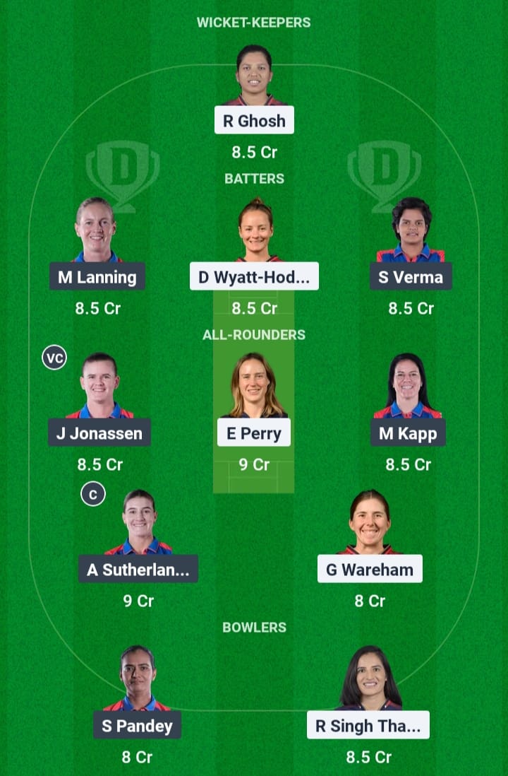 BLR-W vs DEL-W Dream11 Prediction Today Match 14 TATA WPL 2025