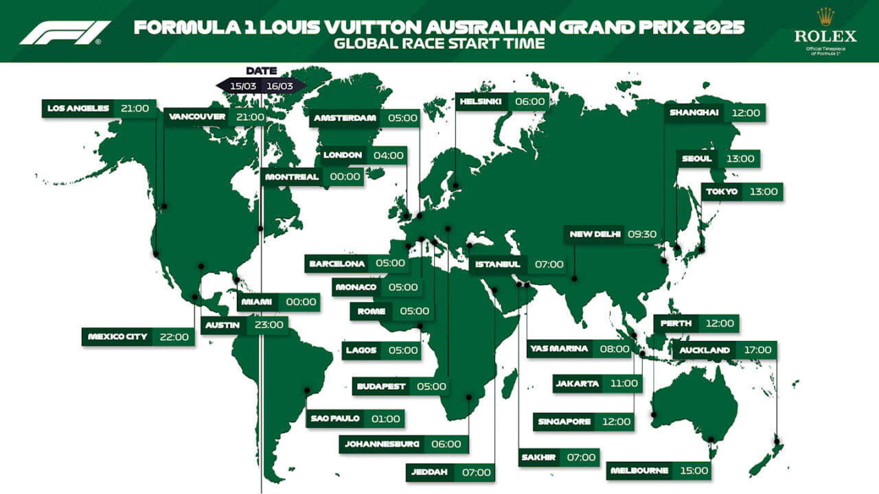 F1 Australian GP 2025: Updated schedule & start time in India, UK, USA ...