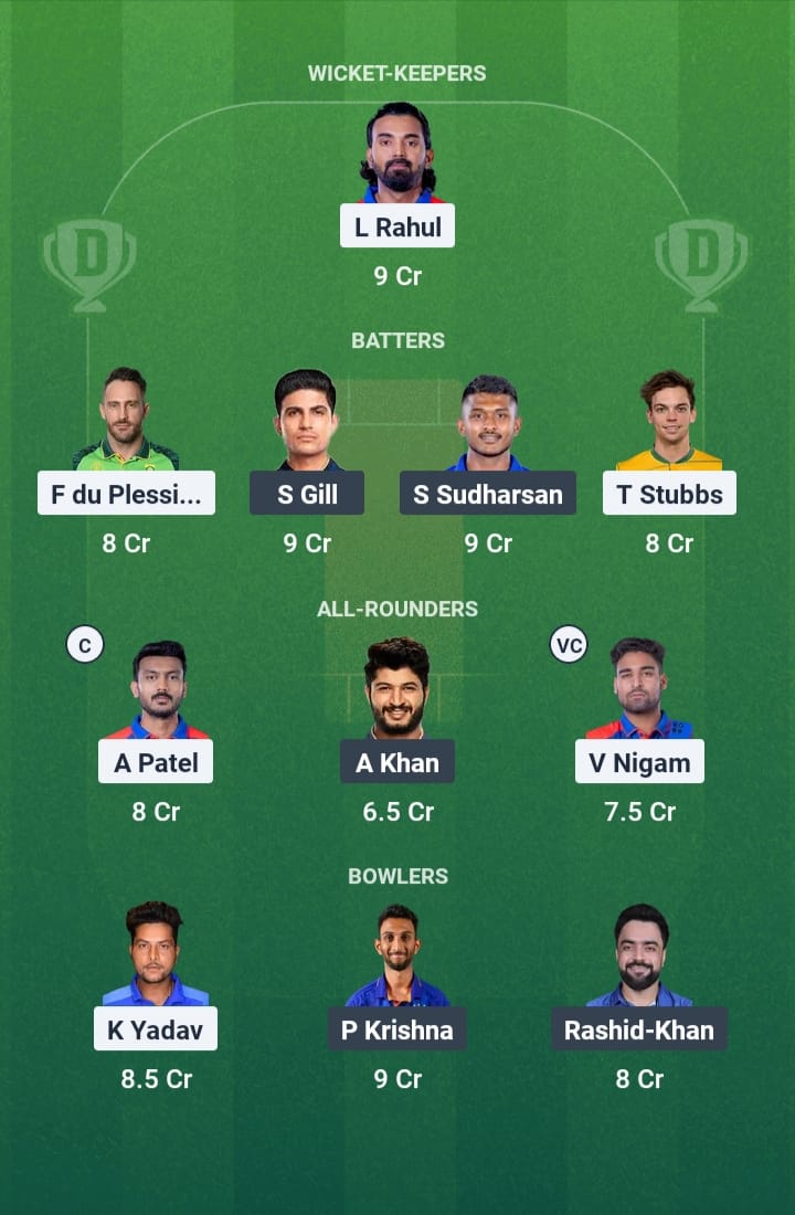 DC vs GT Dream11 Prediction, Dream11 Playing XI, Today Match 60, IPL ...