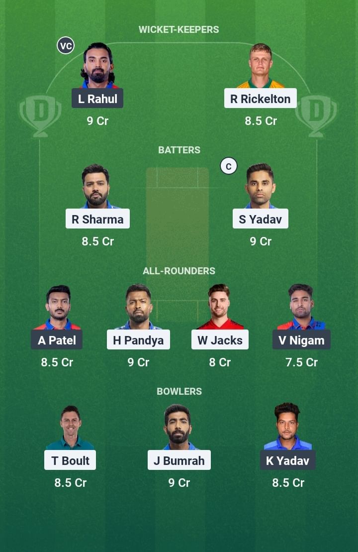 MI vs DC Dream11 Prediction Today Match 63 IPL 2025