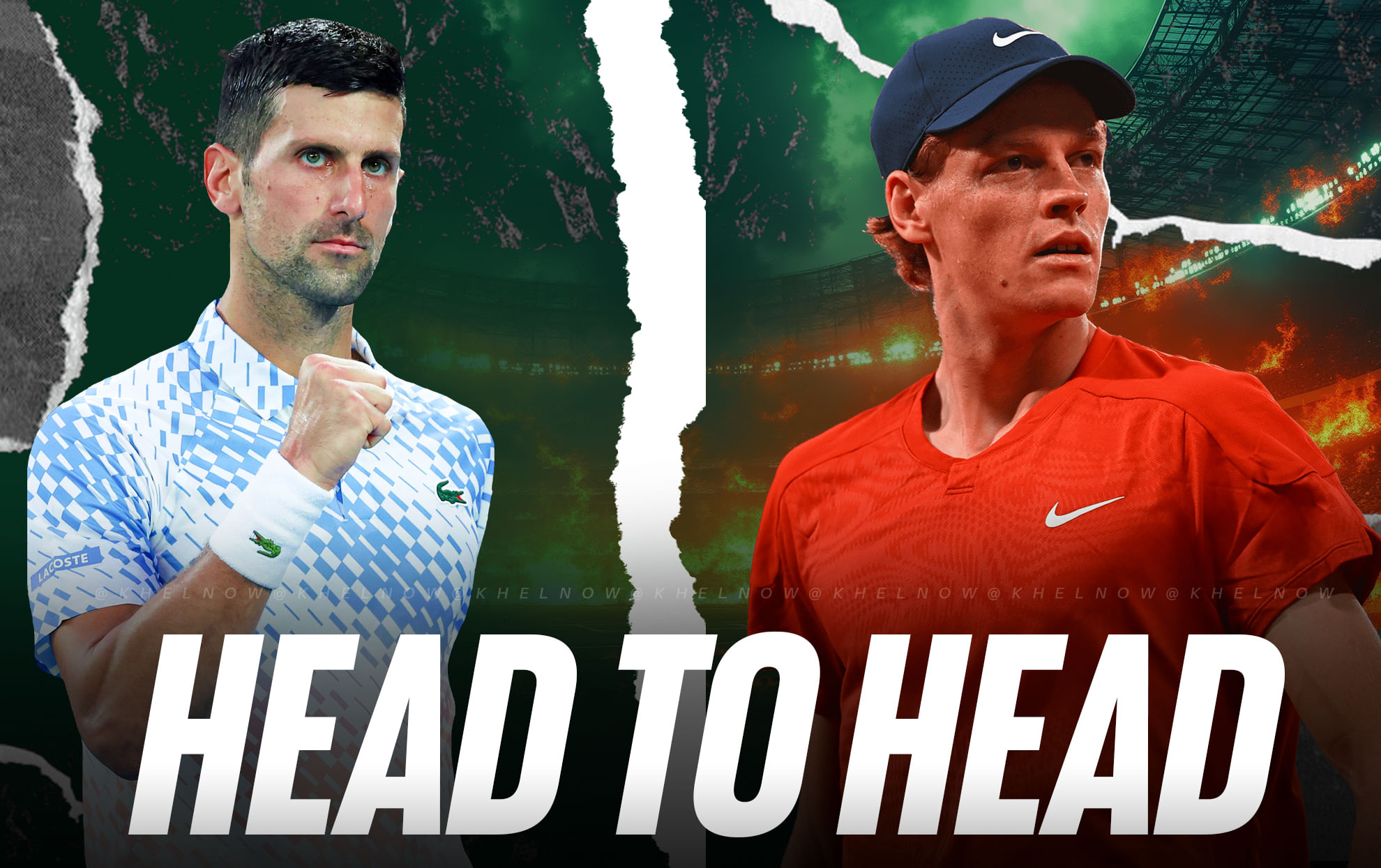 Novak Djokovic vs Jannik Sinner head-to-head record, last 5 meetings Novak Djokovic vs Jannik Sinner head-to-head record, last 5 meetings
