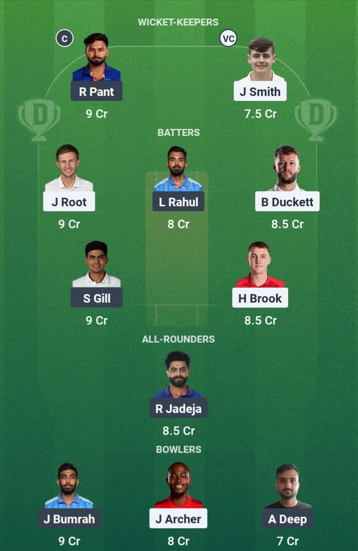 ENG vs IND Dream11 Prediction Today Match 3rd test England vs India ...