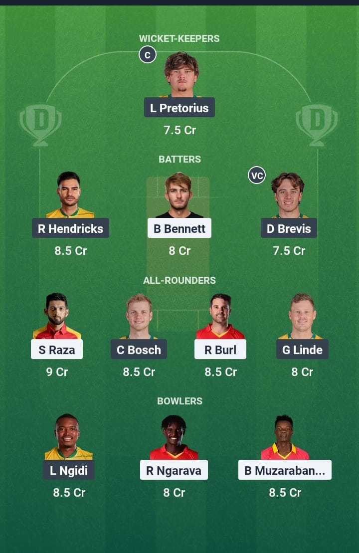 ZIM vs SA Dream11 Prediction Today Match 4th T20I T20I Tri-Series in ...