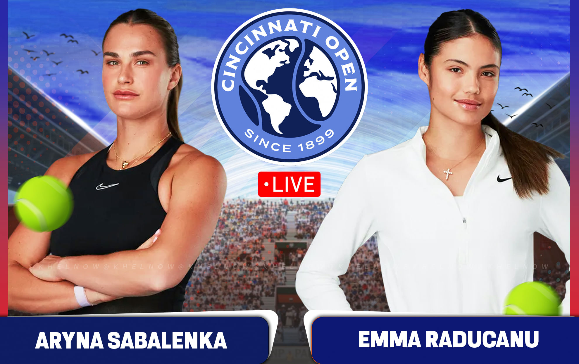Aryna Sabalenka vs Emma Raducanu live streaming, TV channel, where & how to watch Cincinnati ...