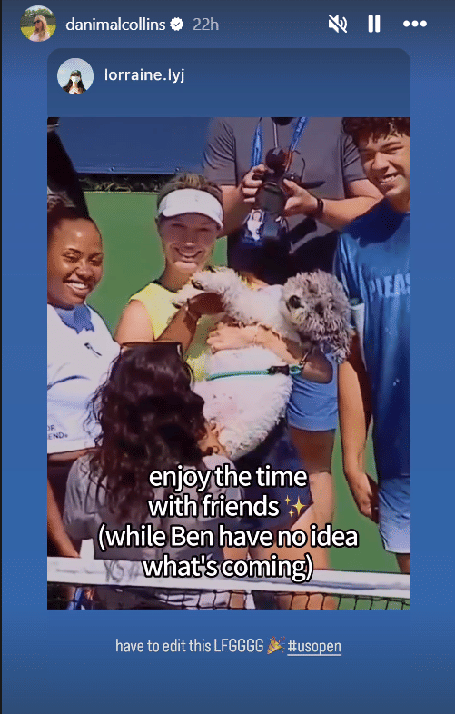 Better than us! Danielle Collins' dog Quincy is living his life at US ...