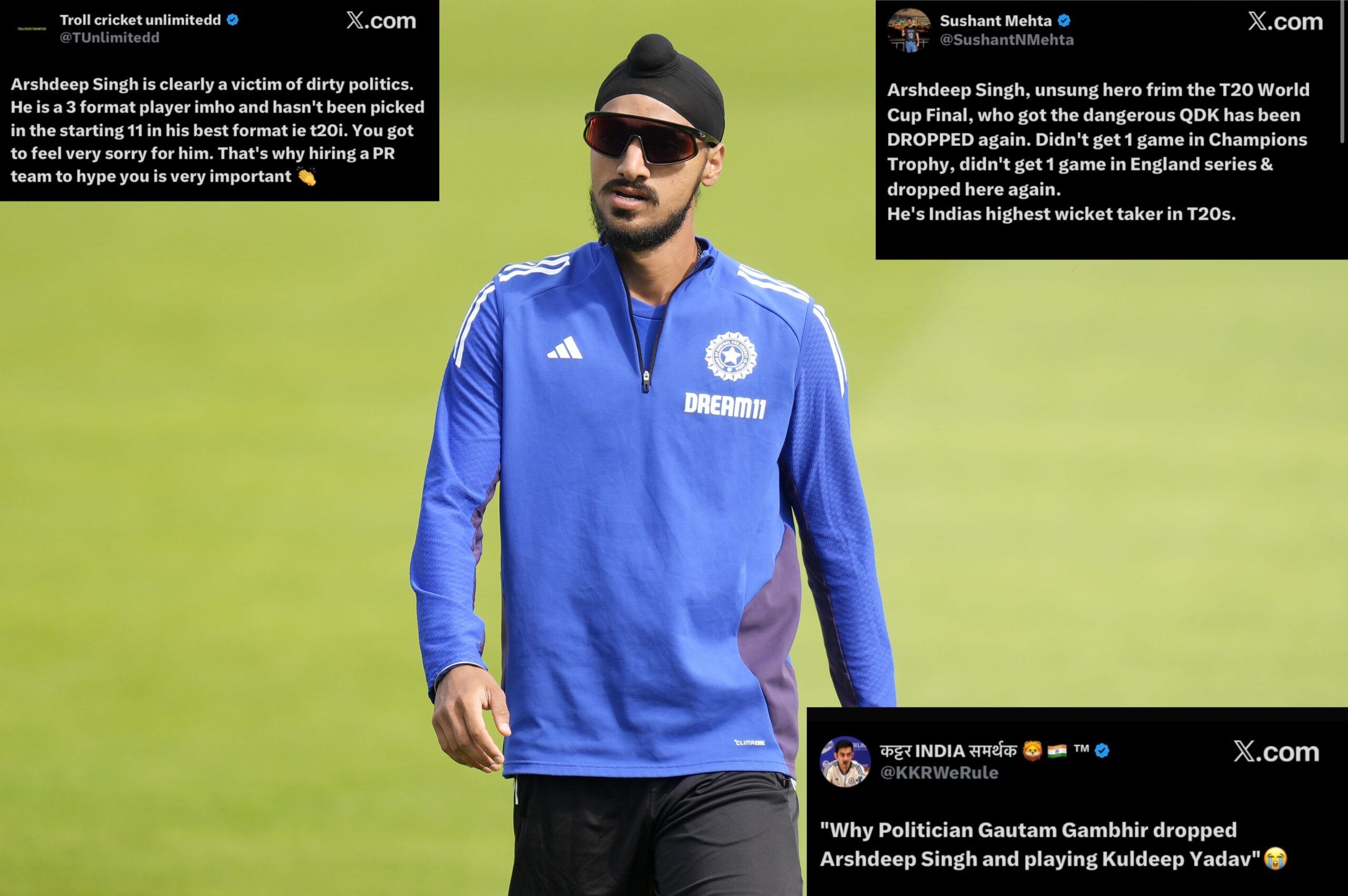 "Gautam Gambhir has some personal issues with him" - Fans fume as Arshdeep Singh gets dropped ...