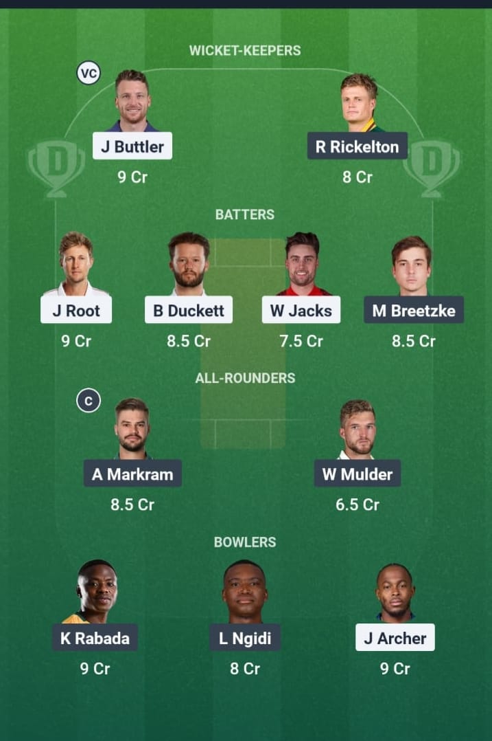 ENG vs SA Dream11 Prediction Today Match 1st ODI England vs South Africa ODI series 2025