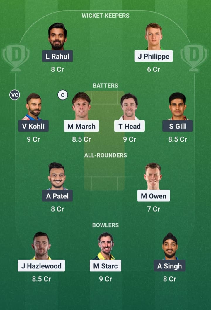 AUS vs IND Dream11 Prediction Today Match 2nd ODI Australia vs India ...