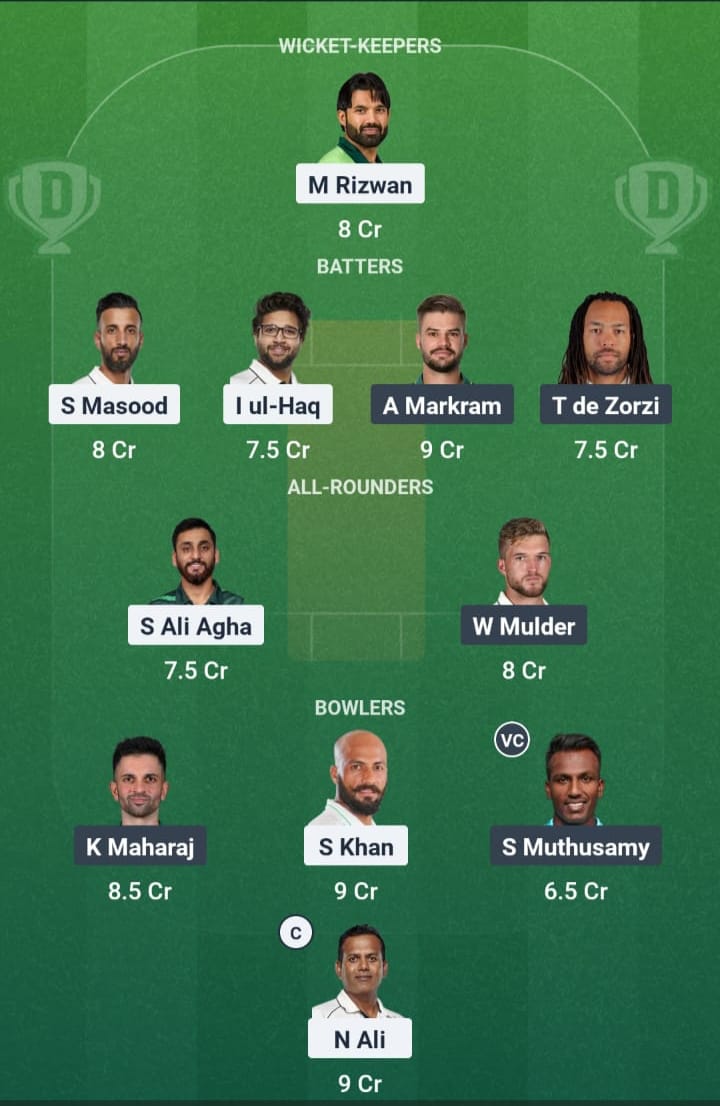 PAK vs SA Dream11 Prediction Today Match 2nd Test Pakistan vs South ...