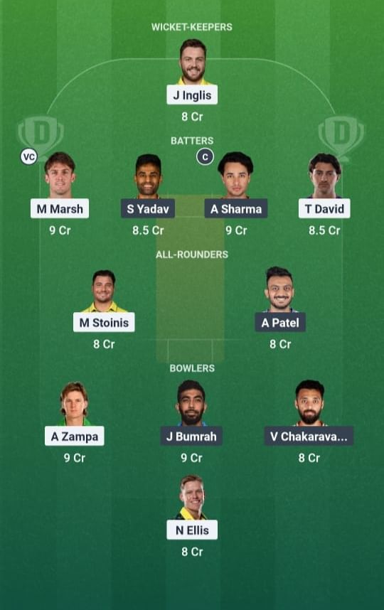 AUS vs IND Dream11 Prediction Today Match 5th T20I Australia vs India ...