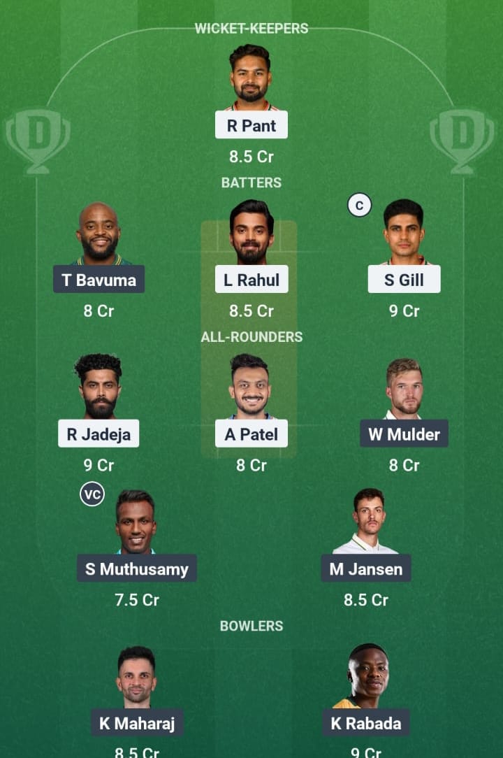 IND vs SA Dream11 Prediction Today Match 1st test India vs South Africa ...