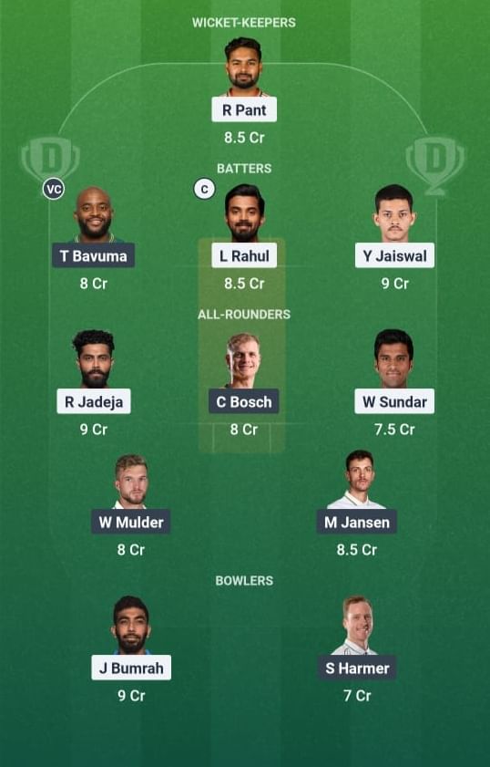 IND vs SA Dream11 Prediction Today Match 2nd test India vs South Africa ...