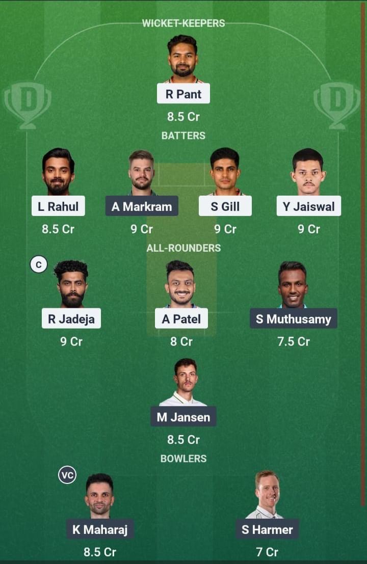 IND vs SA Dream11 Prediction Today Match 1st test India vs South Africa ...