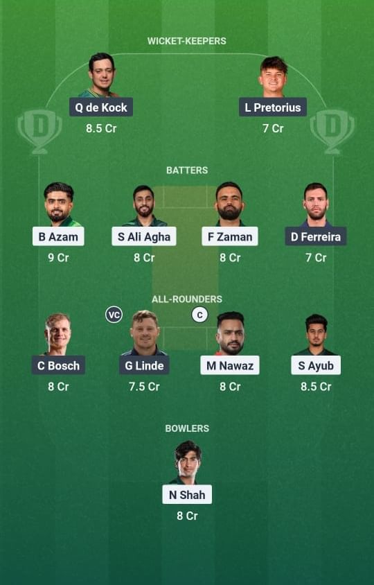 PAK vs SA Dream11 Prediction Today Match 2nd ODI Pakistan vs South ...