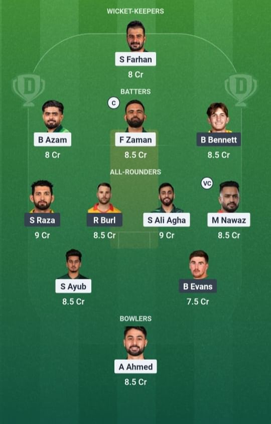 PAK vs ZIM Dream11 Prediction Today Match 1st T20I Pakistan T20I Tri ...