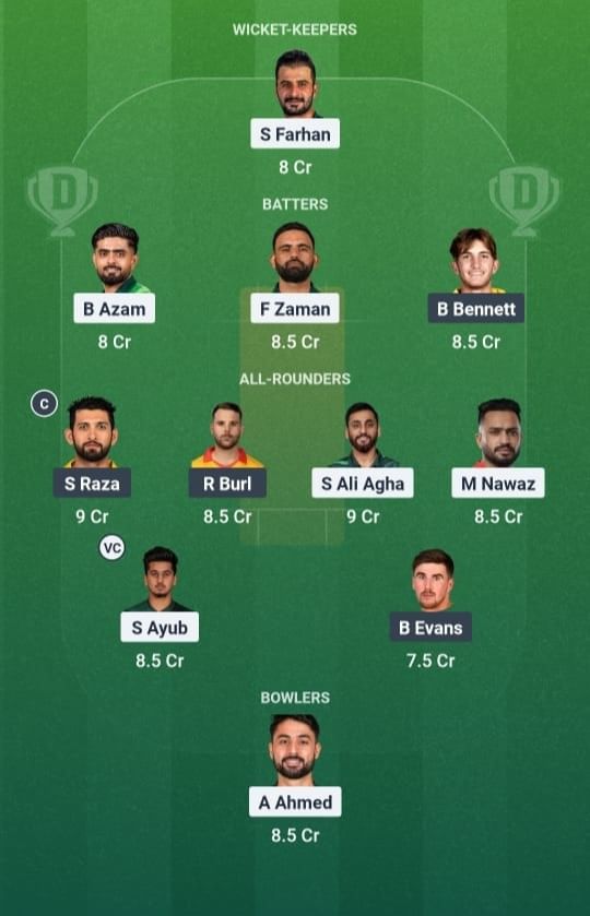 PAK vs ZIM Dream11 Prediction Today Match 1st T20I Pakistan T20I Tri ...