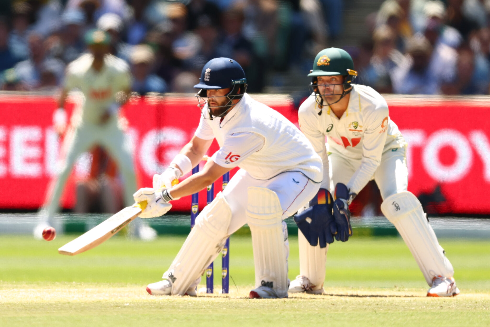 After how many years did England win a test match in Australia?