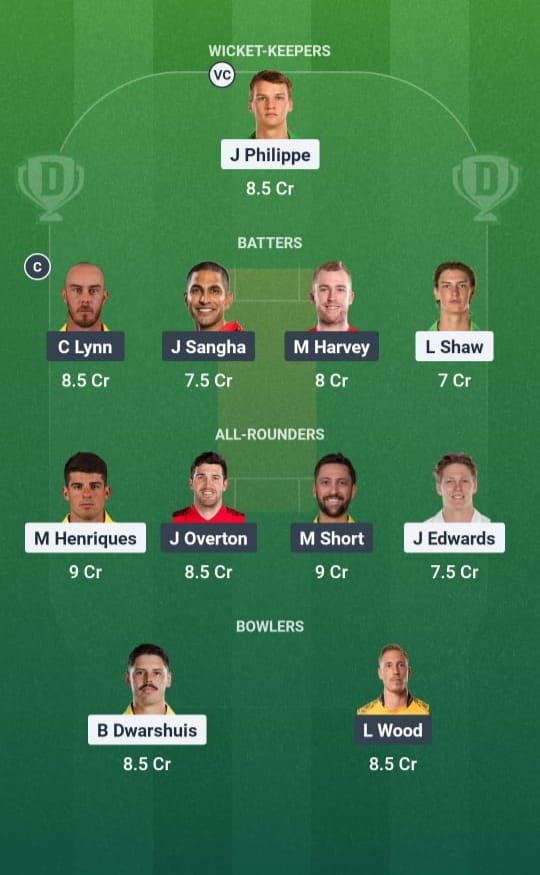 SIX vs STR Dream11 Prediction Today Match 4, Big Bash League 2025-26