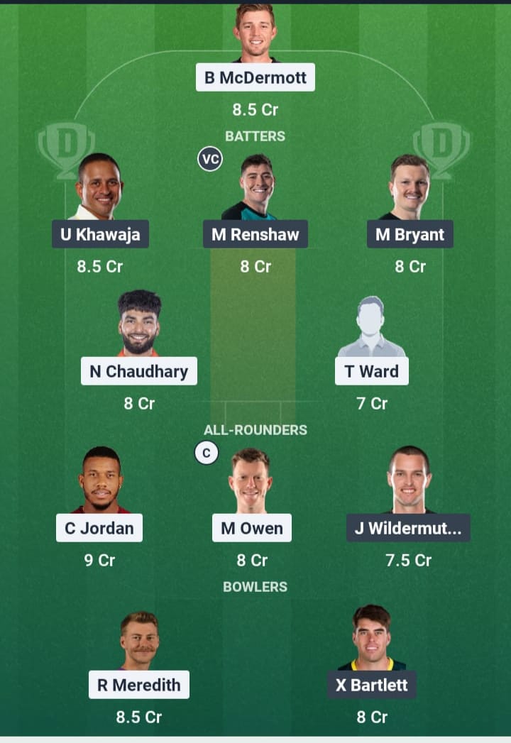 HUR vs HEA Dream11 Prediction Today Match 35, Big Bash League 2025-26