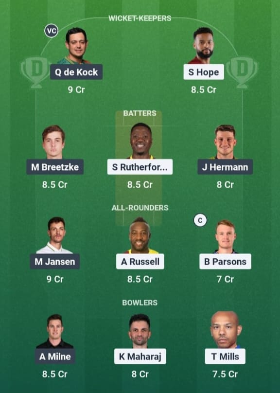 PC vs SEC Dream11 Prediction Today Match 14, SA20 2025-26
