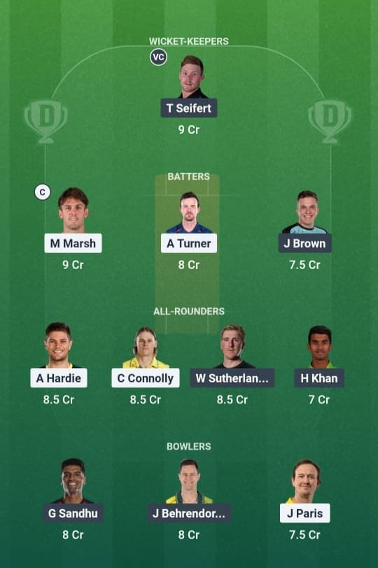 SCO vs REN Dream11 Prediction Today Match 26, Big Bash League 2025-26