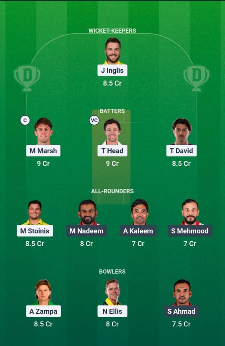 AUS vs OMN Dream11 Prediction Today Match 40, ICC T20 World Cup 2026